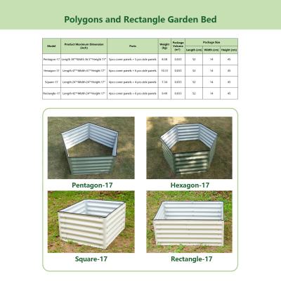 Cina Metalli resistenti alle intemperie piantatrici a letto rialzato 3,5*2*1.4 Ft Verde scuro in vendita