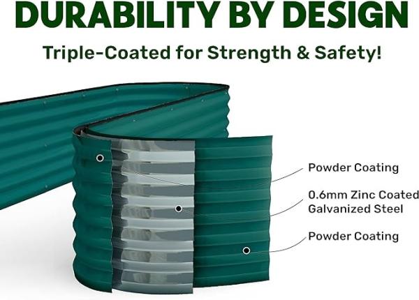 Quality Antirust Outdoor Metal Raised Garden Bed 2*2*0.3Ft For Herb Succulent Dark Green for sale