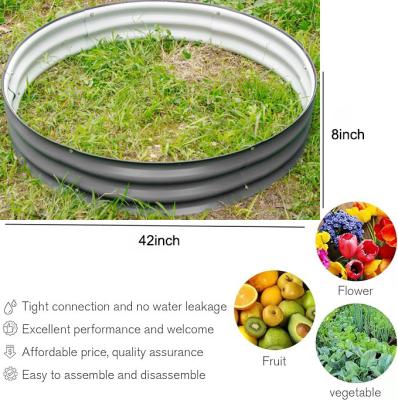 China 3.5 ft x 8 ′′ Hoog rond metalen verhoogd bed voor het planten van kruiden Anti roest Te koop