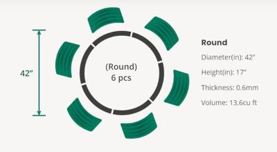 Cina 3.5*1.4Ft robusto rotondo di acciaio galvanizzato letti da giardino per il giardinaggio all' aperto in vendita