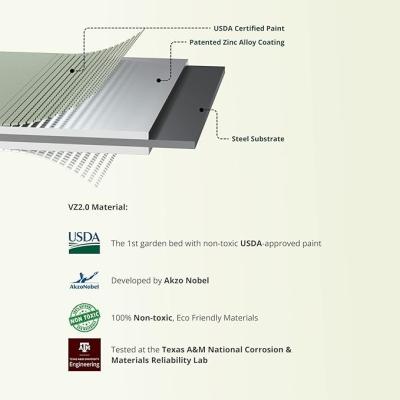 Cina Alti 17' Aluzinc Metalli rotondi Alti letti da giardino 42' per ortaggi in vendita