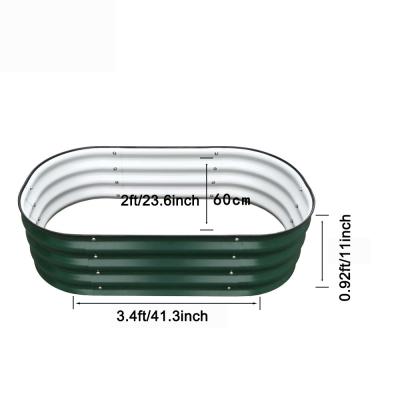 Cina Letto da giardino galvanizzato 3.4*2*0.92 Ft Letti da giardino galvanizzati al di fuori Per il giardinaggio frutta senza attrezzi in vendita