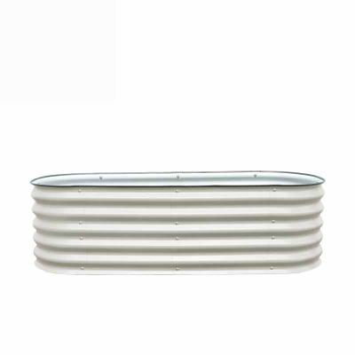 Cina Letto da giardino elevato 4,9*2*1,4 Ft Bianco d' avorio Galvanizzato Box per il giardinaggio all' aperto e piantare verdure in vendita