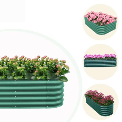Cina Stile moderno 6.4*2*1.4 Ft Galvanizzato Alzato Kit letto da giardino Facile assemblaggio Piantare verdure all'aperto in vendita