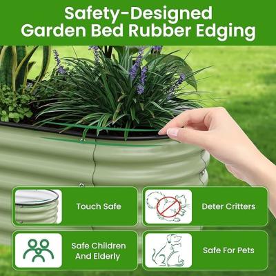 Cina Letto da giardino galvanizzato 4.9*4.9*0.66 Ft Letti da giardino galvanizzati al di fuori per il giardinaggio Verdure Fiori in vendita