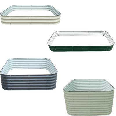 Cina Letto da giardino galvanizzato 4.9*4.9*0.66 Ft Letti da giardino galvanizzati al di fuori per il giardinaggio Verdure Fiori in vendita