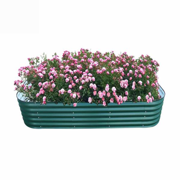 Quality Anticorrosion Galvanised Steel Raised Garden Beds Kits 6.4*3.4*1.4 FT for sale