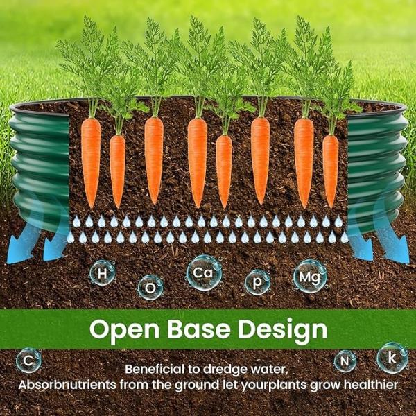 Quality Anticorrosion Galvanised Steel Raised Garden Beds Kits 6.4*3.4*1.4 FT for sale