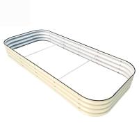China 7.9*3.4*0.92 FT Oval Double Layer Galvanized Raised Bed Planters Solid Pattern for sale