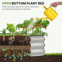 China 7.9*3.4*0.92 FT Oval Double Layer Galvanized Raised Bed Planters Solid Pattern for sale