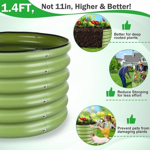 Quality Ruggedized Galvanized Metal Garden Planters Easy Assembly High Durability for sale