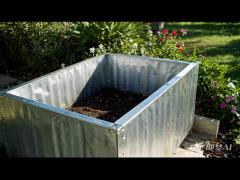 Kit de lit de jardin ovale galvanisé