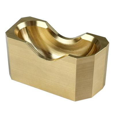 China Custom CNC Machined Brass Saddle Block | Precision Shaft Support Block Manufacturer for sale
