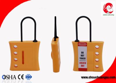 China 3mm 6mm Shackle Diameter Nylon Lockout Hasp for Industrial Electrical Safety for sale