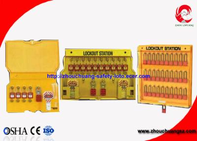 China ZC-S201 Yellow Color PP Material 20-Locks Lockout Tagout Stations for sale