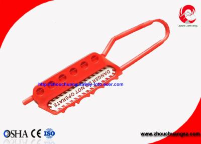 China CE Red Lock Out Tags Nylon Material Non - Conductive Hardened Nylon Lockout Hasp for sale