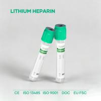 Quality PET / Glass Green Top Lithium Heparin Blood Tube For Biochemical Testing 2ml 3ml for sale