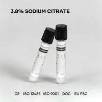Quality Black Top 3.8 Percent Sodium Citrate Anticoagulant Blood Tube for ESR 1.28ml 1 for sale