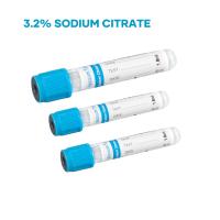 Quality Light Blue Cap 3.2% Sodium Citrate PT Tube Transparent Body For Coagulation Test for sale