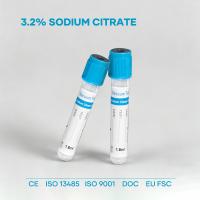Quality Plastic Or Glass 3.2% Sodium Citrate Vacuum Tube 1:9 Ratio For Coagulation for sale