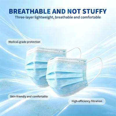 China High Barrier Medical Surgical Face Mask Non-Woven Type IIR Fluid Shield Sterile Safety Mask ISO13485 CE Approved for sale