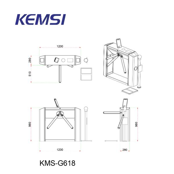 Quality ESD Tripod Turnstile Gate IP43 IP54 Tripod Access Control System for sale
