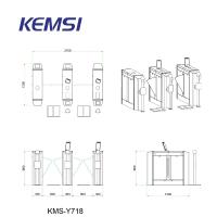 China ESD Turnstile Gate , Wing Gate Turnstile Access Control For Cleanroom for sale