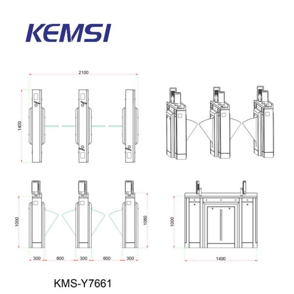 Quality QR Code Recognition Automatic Swing Barrier Gate SUS304 With Brushless Motor for sale