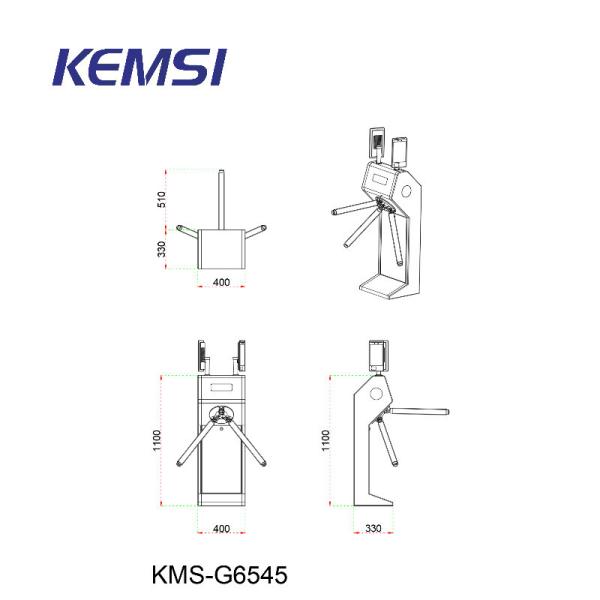 Quality QR Code Recognition Tripod Turnstile Access Control System Anti Tailgating for sale