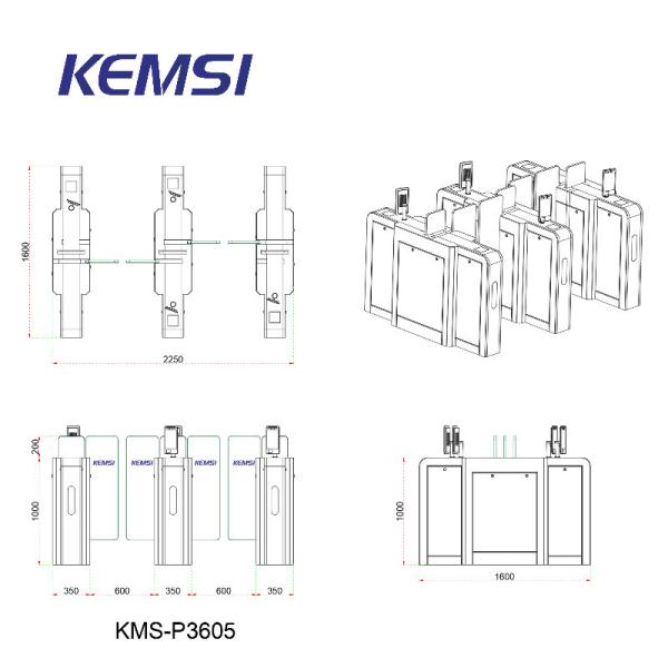 Quality QR Code Recognition Office Building Turnstiles Access Control Slide Gate for sale