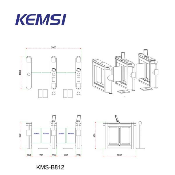 Quality ESD One Stop Efficient Passage Swing Gate Turnstile for sale
