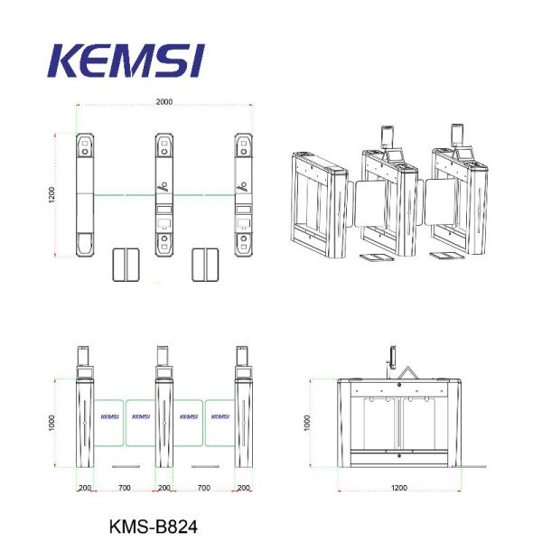 Quality Clean Room Entry Management ESD Swing Gate Turnstile for sale