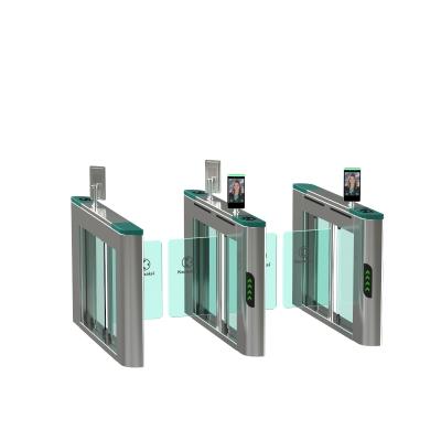 China Wing gate office building face recognition employee channel 304 stainless steel visitor system for sale