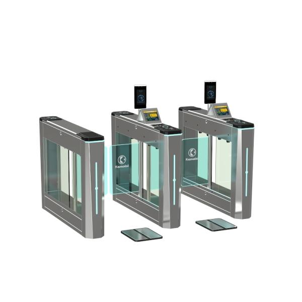 Quality ESD Swing Barrier Gate with Wrist Strap & Footwear Tester | Cleanroom Access Control System for sale