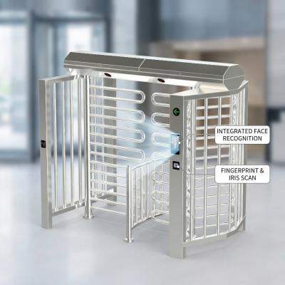 China Biometric Recognition Full Height Rotating Turnstile Gate for Secure Access Control for sale