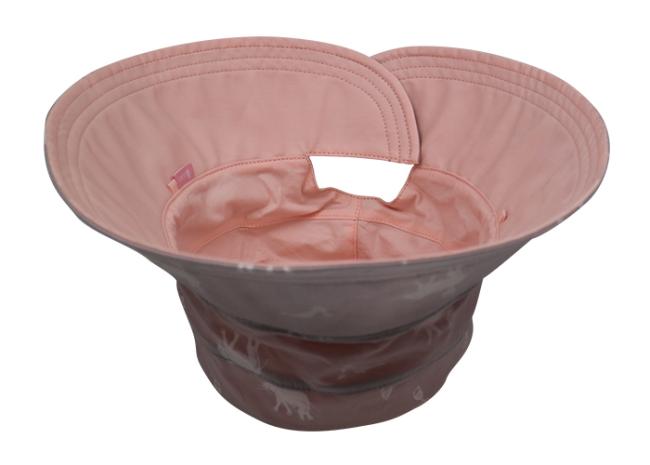 Customized printing pink sun block sunshade adult female bucket hat