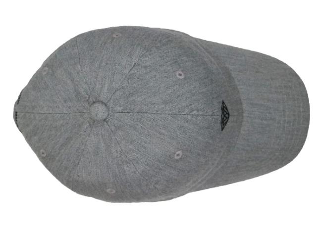 Diamond gray dads cap low crown diamond logo adjustable buckle