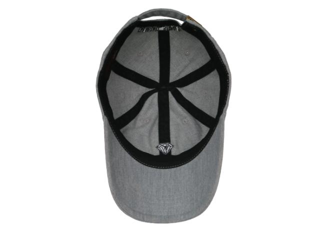 Diamond gray dads cap low crown diamond logo adjustable buckle