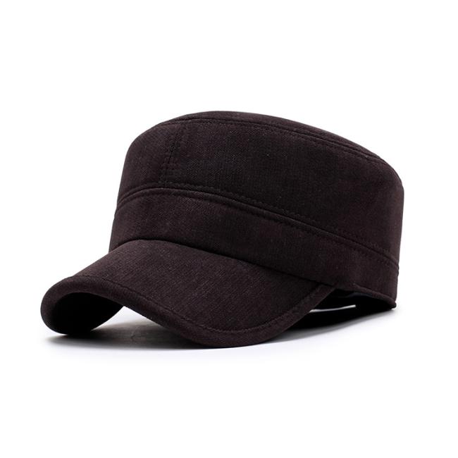 Casquette Cap Winter flat hat Keep warm winter Old man middle aged Men's hat