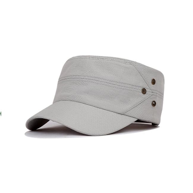 100% cotton military cap flat top hat custom logo blank military army hat