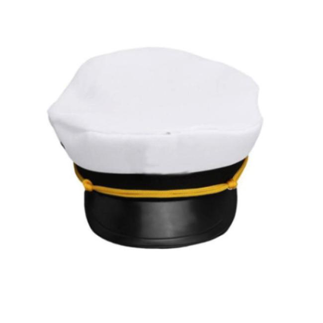 Promotional White Custom Captain Sailor Hat Blank Captain Hat