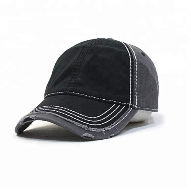 Vintage Distressed Style baseball cap custom short bill baseball caps
