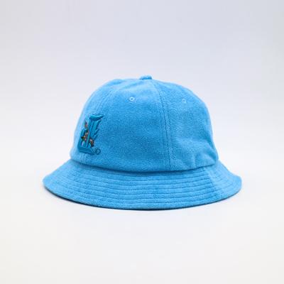 China Blue Unisex Fisherman Bucket Hat men Women Cotton Cap for sale