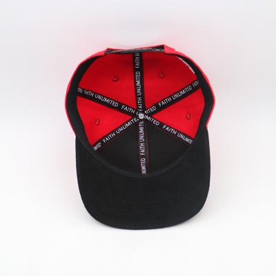 China 100% Cotton Twill Flat Brim Snapback Hats Right Back Panel 3D Embroidered Letter Pattern Unisex for sale