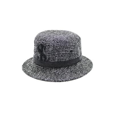 China Summer Women Men Fisherman Bucket Hat Foldable 58cm Grey Color for sale
