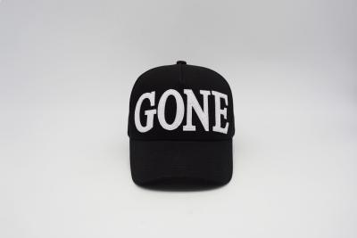 China Felt Applique Embroidery Logo Structured Baseball Cap With Adjustable Low Profile for sale