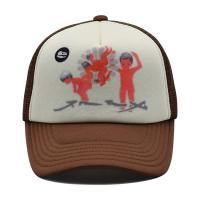 China Custom Logo 5 Panel Trucker Cap Polyester Mesh Unisex 58cm for sale