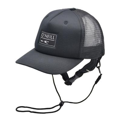 China Black 5 Panel Sport Trucker Hat Polyester Mesh Back Embroidered Custom Logo for sale