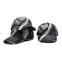 China Custom Full Sublimation Polyester Baseball Cap 6 Panel Adjustable Metal Buckle Black for sale