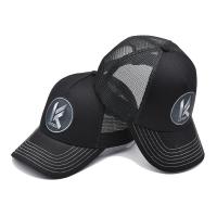 China Custom Black Mesh 5 Panel Trucker Cap with Sublimation Patch Logo 300pcs MOQ for sale